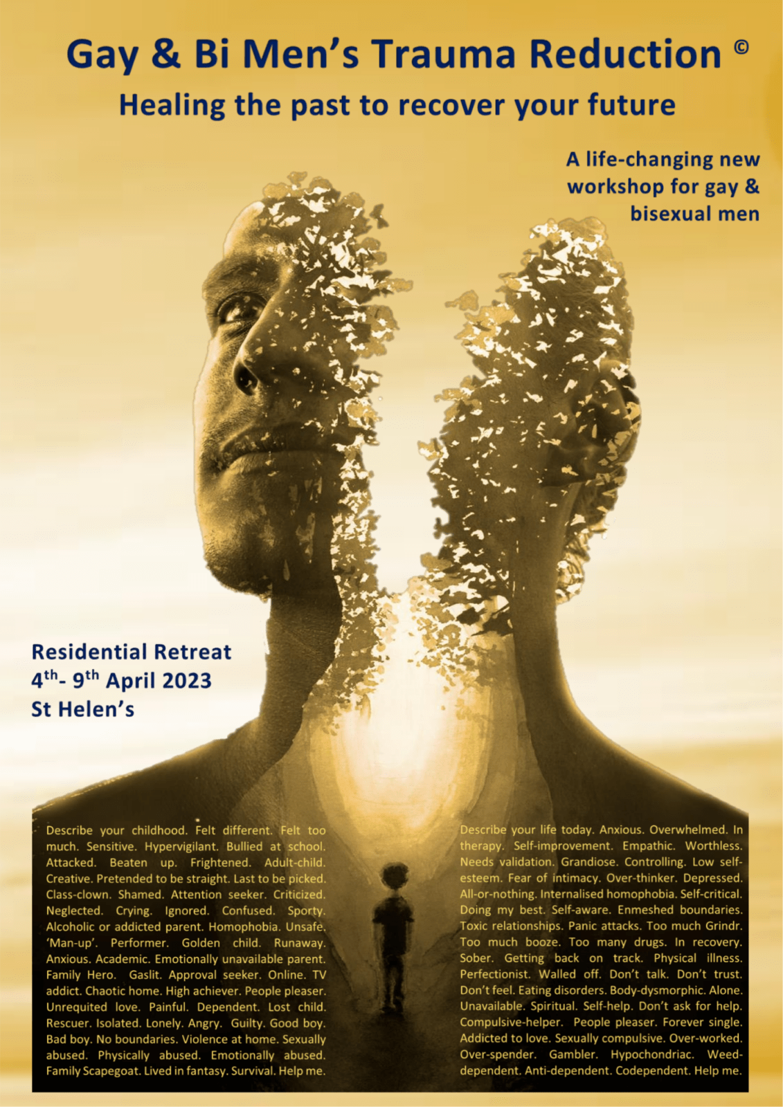 Gay & Bi Men's Trauma Reduction Workshop 4th-9th Apr 23 - Rainford Hall ...